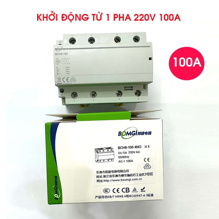 Contactor Khởi động từ 1 pha BOMGI 100A 220V công suất lớn | Shopee ...