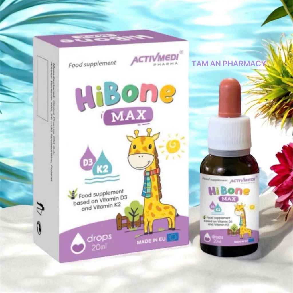 2 Lọ Vitamin D3K2 Hibone Max Bổ Sung D3 Cho Bé, Tăng Hấp Thu Canxi ...