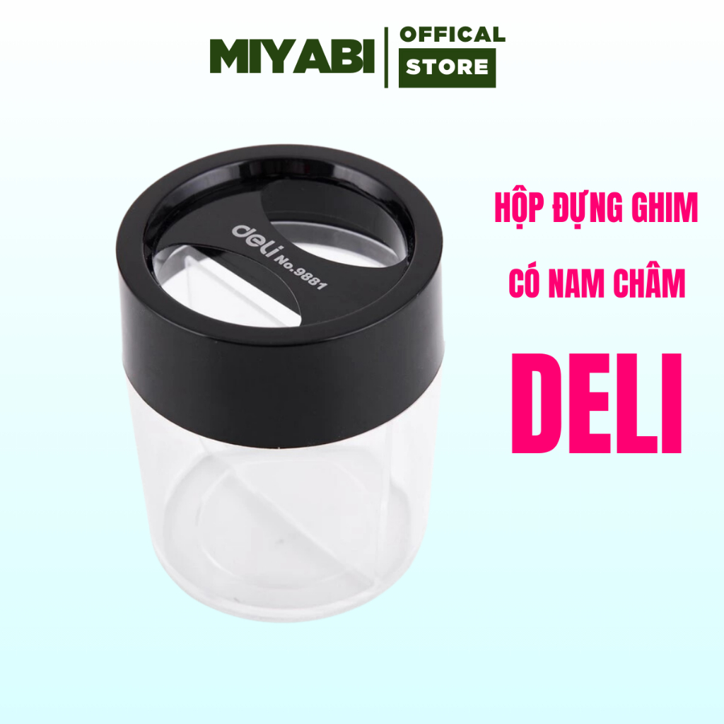 Hộp đựng ghim Deli 9881 hộp đựng kẹp văn phòng phẩm tiện lợi - MIYABI ...