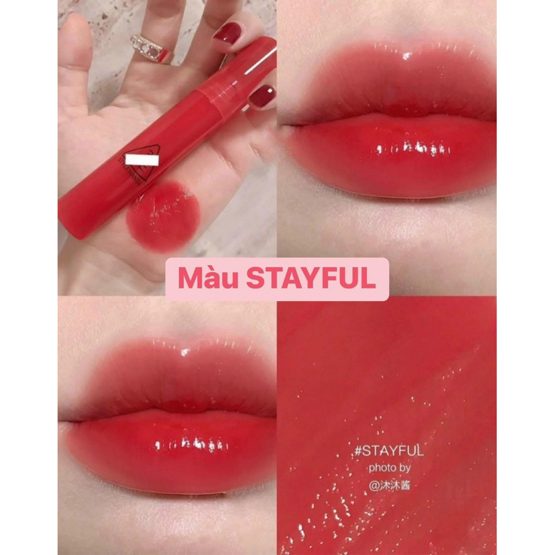 Son tint bóng 3CE Syrup Layering Tint STAYFUL - ĐỎ HOÀNG HÔN ( ĐỎ PHA ...