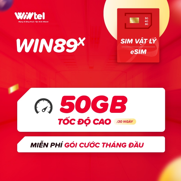 SIM 4G 50GB/tháng Wintel Win89X - Sim Data Tốc Độ Cao | Shopee Việt Nam