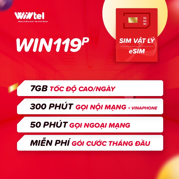 SIM 7GB/ngày Win119P - SIM 4G Wintel Data Tốc Độ Cao | Shopee Việt Nam