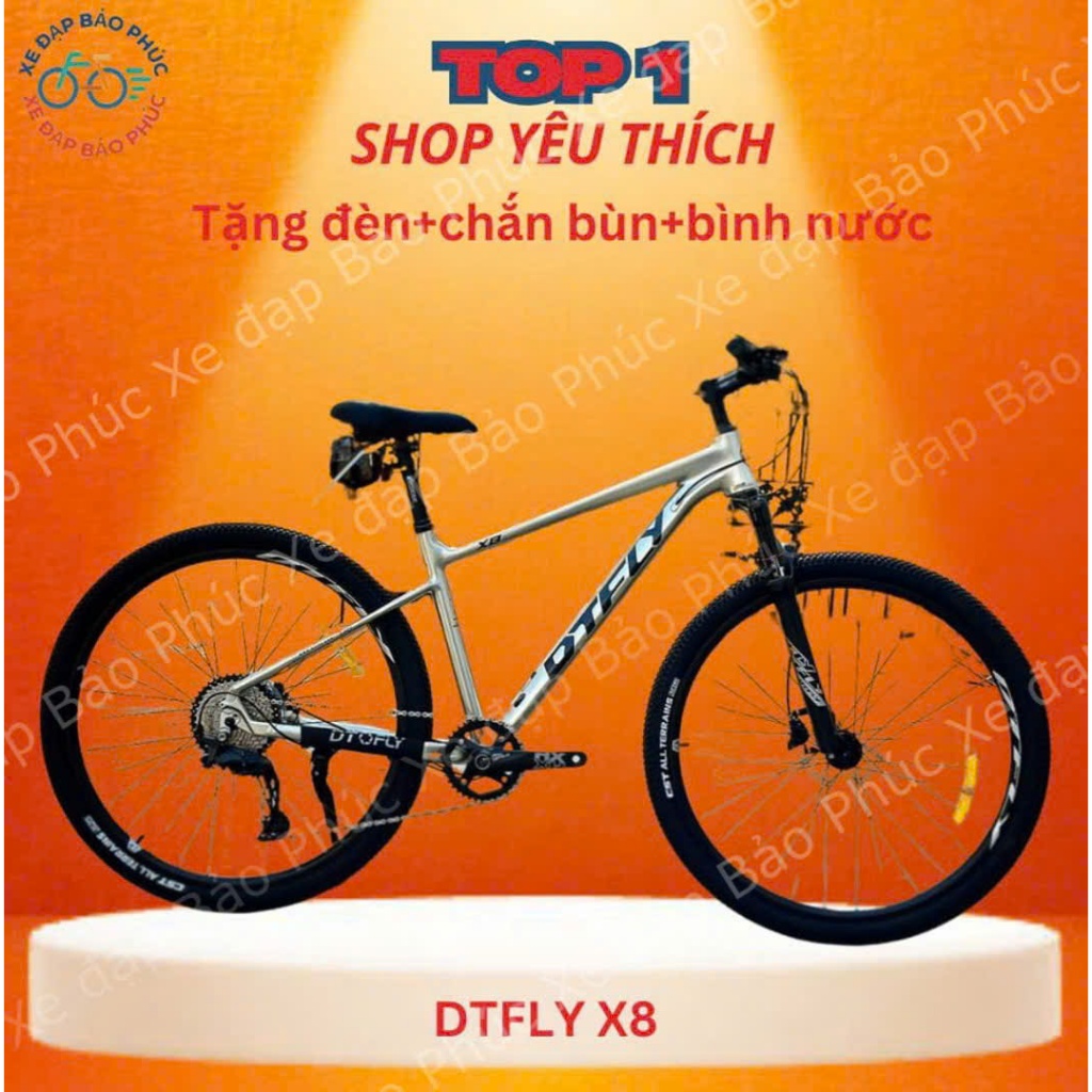 Xe Đạp Địa Hình DTFLY X8 (Tặngđèn+chắnbùn+giáđỡnước+lụcgiác) | Shopee ...
