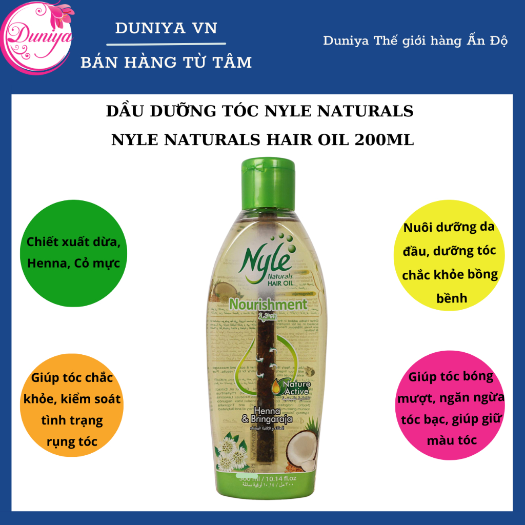 Dầu dưỡng tóc Nyle Naturals Hair Oil 200ml | Shopee Việt Nam