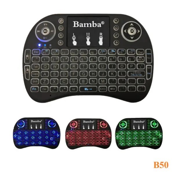 Keyboard+Mouse Bamba B50 Mini (Smart Tv ) Có Đèn (Pin bảo hành 3 tháng ...