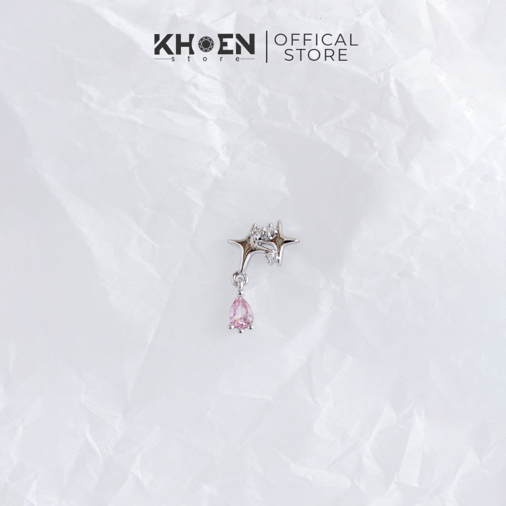 (1 Chiếc) Khuyên tai Sao bạc đá hồng - Hợp kim - Khoen store | Shopee ...