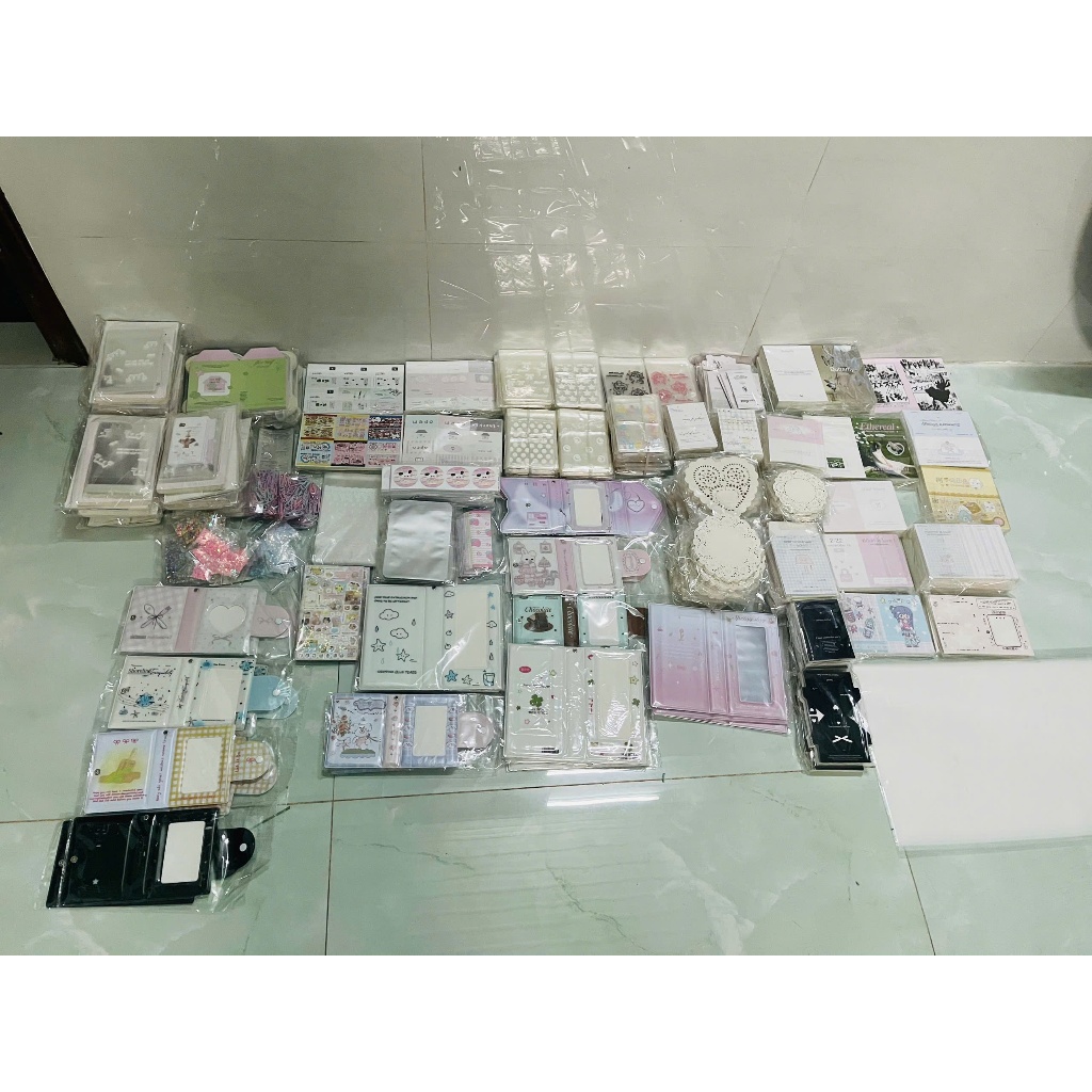 Tổng hợp đồ gói card, đầu bấm, bìa gập, túi giấy, túi bóng kính gói ...