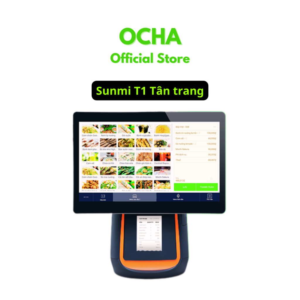 [Ocha - Độc quyền nhận đơn ShopeeFood] Máy bán hàng Ocha Sunmi T1 Tân ...