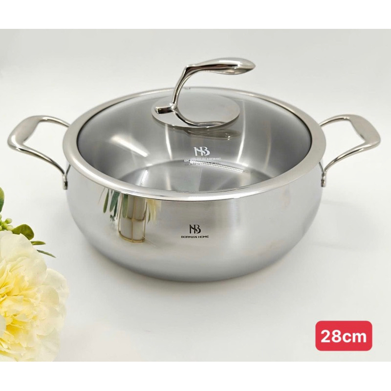Nồi lẩu Pdermai (BH), Kalpen 28cm hàng Đức sang xịn mịn đùng đẻ ăn lẩu, hầm canh dung tích 6L, 3 ...