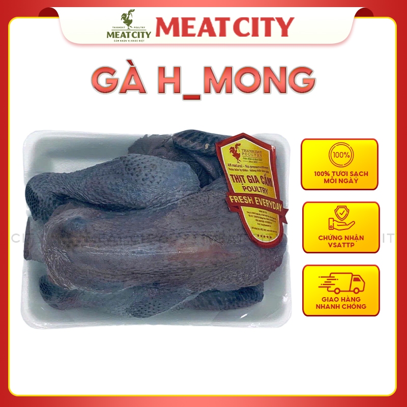 Gà đen H'Mong tươi MeatCity - FRES H'MONG Black Chicken (1 Con 900 ...