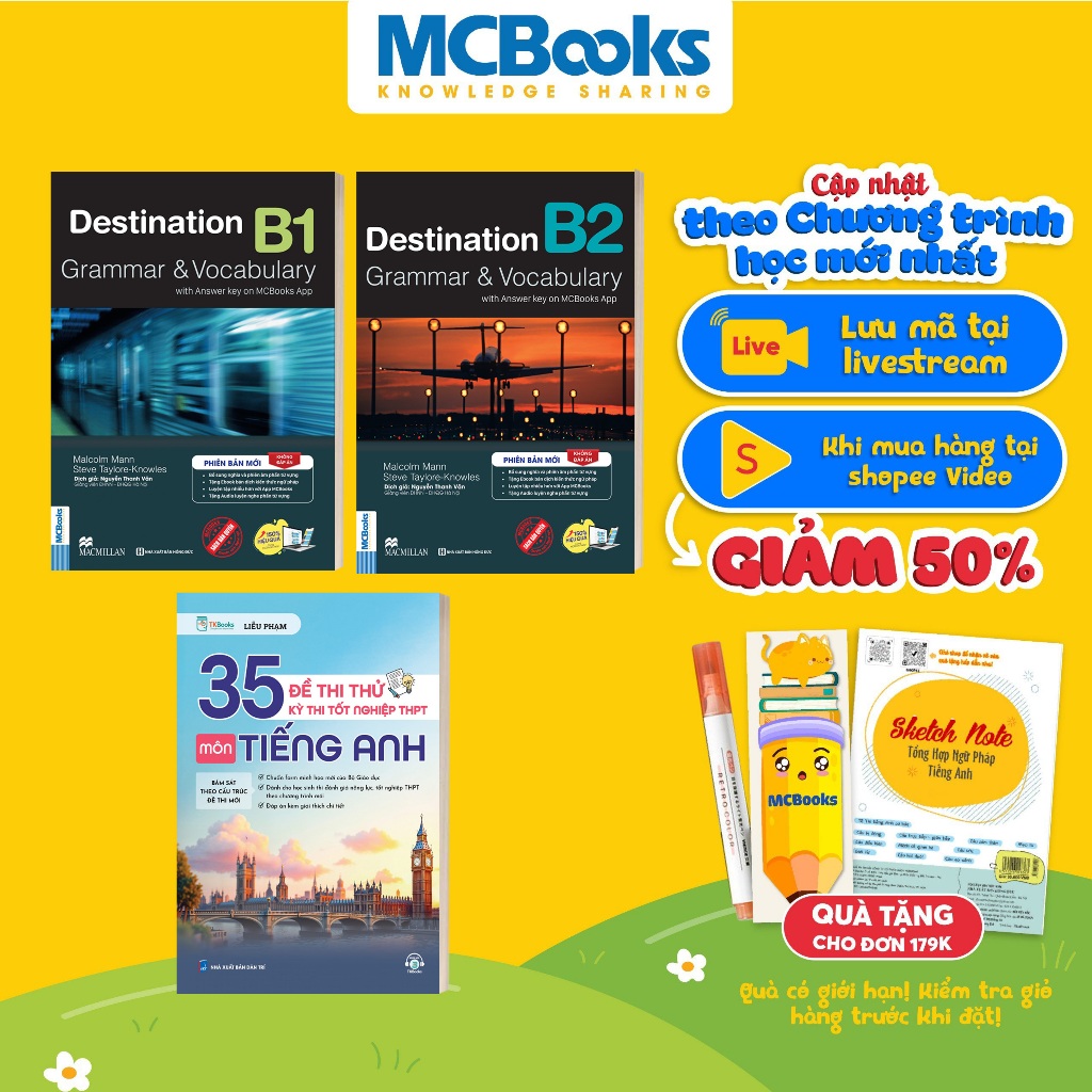 Sách - Combo Luyện thi tiếng Anh THPT Quốc gia (Destination và 35 đề thi thử kỳ thi tốt nghiệp ...