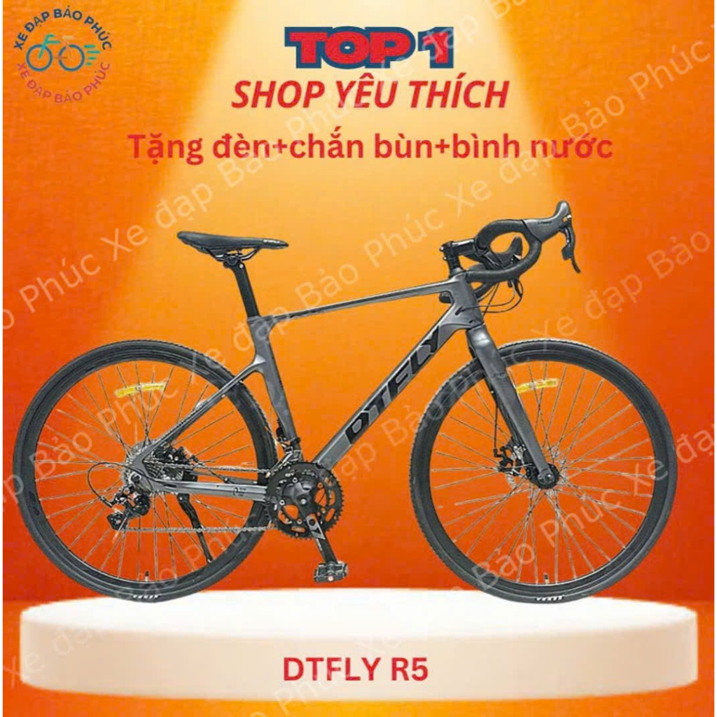 Xe Đạp Road DTFLY R5 (Tặngđèn+chắnbùn+bìnhnước+giáđỡnước+lụcgiác ...