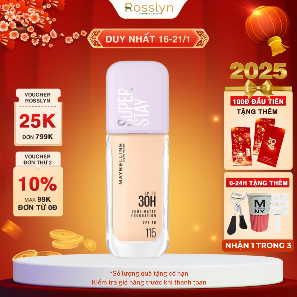 Kem nền bắt sáng Superstay Lumi Matte 30H che phủ siêu nhẹ mặt Maybelline New York 35ml [MỚI ...