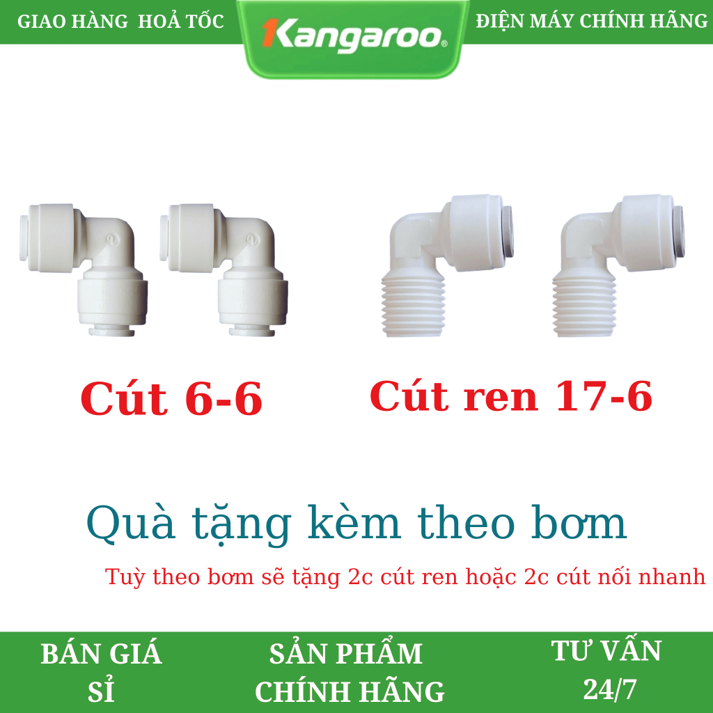 Quà tặng khi mua bơm - Tặng kèm 2c cút 6-6 hoặc 2c cút ren 17-6 thay ...