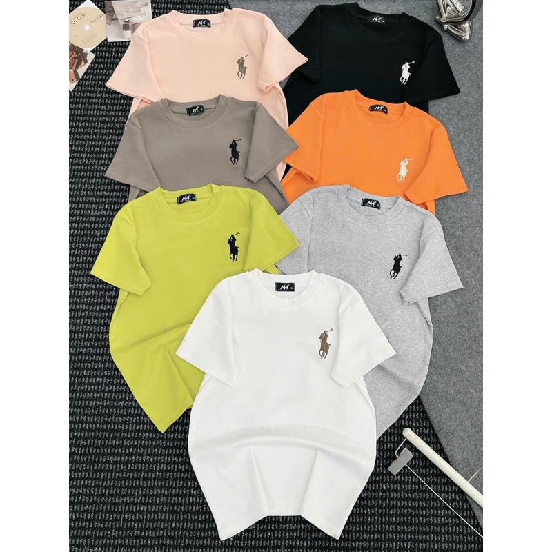 [ PHOM VỪA 40kg - 60kg ] Áo thun nữ PHOM ÔM Cổ Tròn thêu 7M ( Thêu ngựa ...