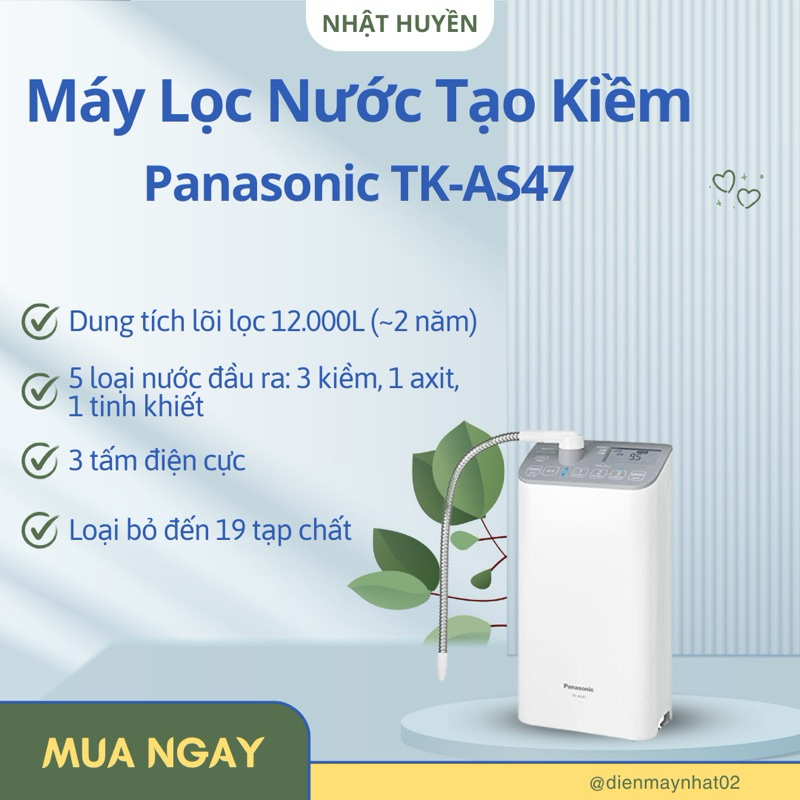 Máy Lọc Nước Tạo Ion Kiềm Nội Địa Nhật Panasonic TK-AS47 - Nhật Huyền Điện Máy Nhật | Shopee ...