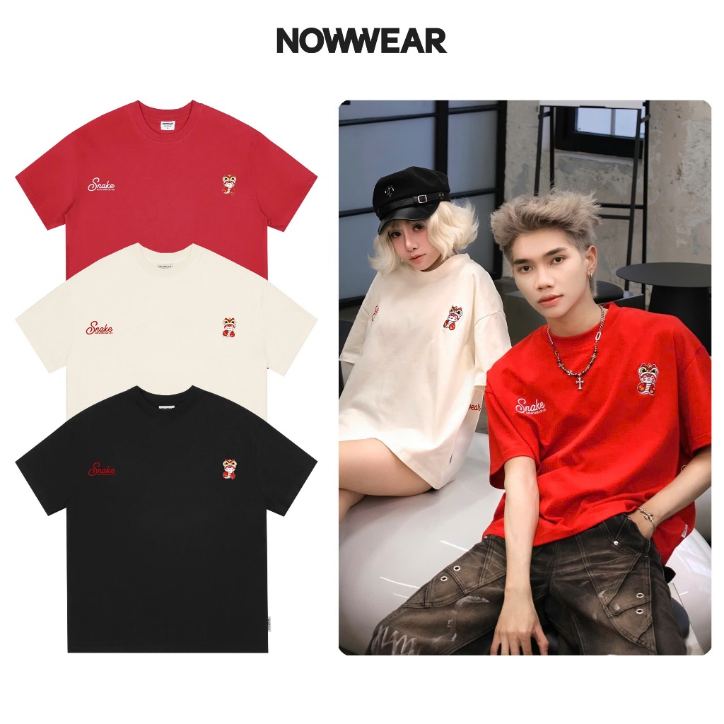Áo Thun Boxy Snake tee Nowwear 280GSM Unisex Local Brand - TS006 | Shopee Việt Nam