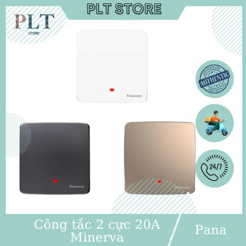Bộ Công Tắc 2 Cực 20A Vuông Có Đèn Báo, Công Tắc D Panasonic Dòng ...