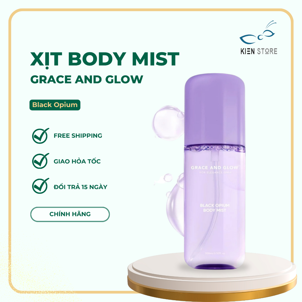 Xịt Thơm Body Mist Hương Nước Hoa Grace And Glow Black Opium 100ml Lưu ...