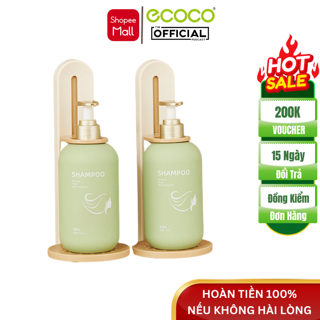 Giá Để Chai Xà Phòng Sữa Tắm Dán Tường ECOCO, Kệ Treo Dầu Gội Tiết Kiệm Không Gian, Nhựa ABS ...