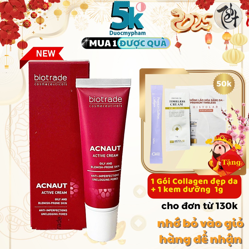 Kem chấm mụn Biotrade Acnaut Active Cream - giảm mụn trắng sáng da giảm ...
