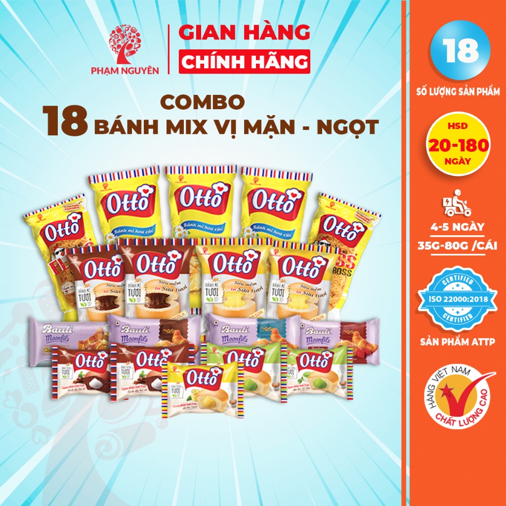 18 Bánh mì tươi Otto Box NGON - RẺ mix vị giá sỉ | Tốt cho sức khoẻ ...