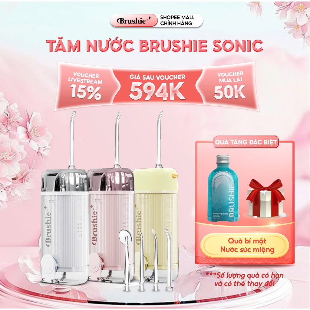 Tăm Nước Brushie Tăm Nước Mini Tiện Lợi Chính Hãng An Toàn Cho Nướu | Shopee Việt Nam