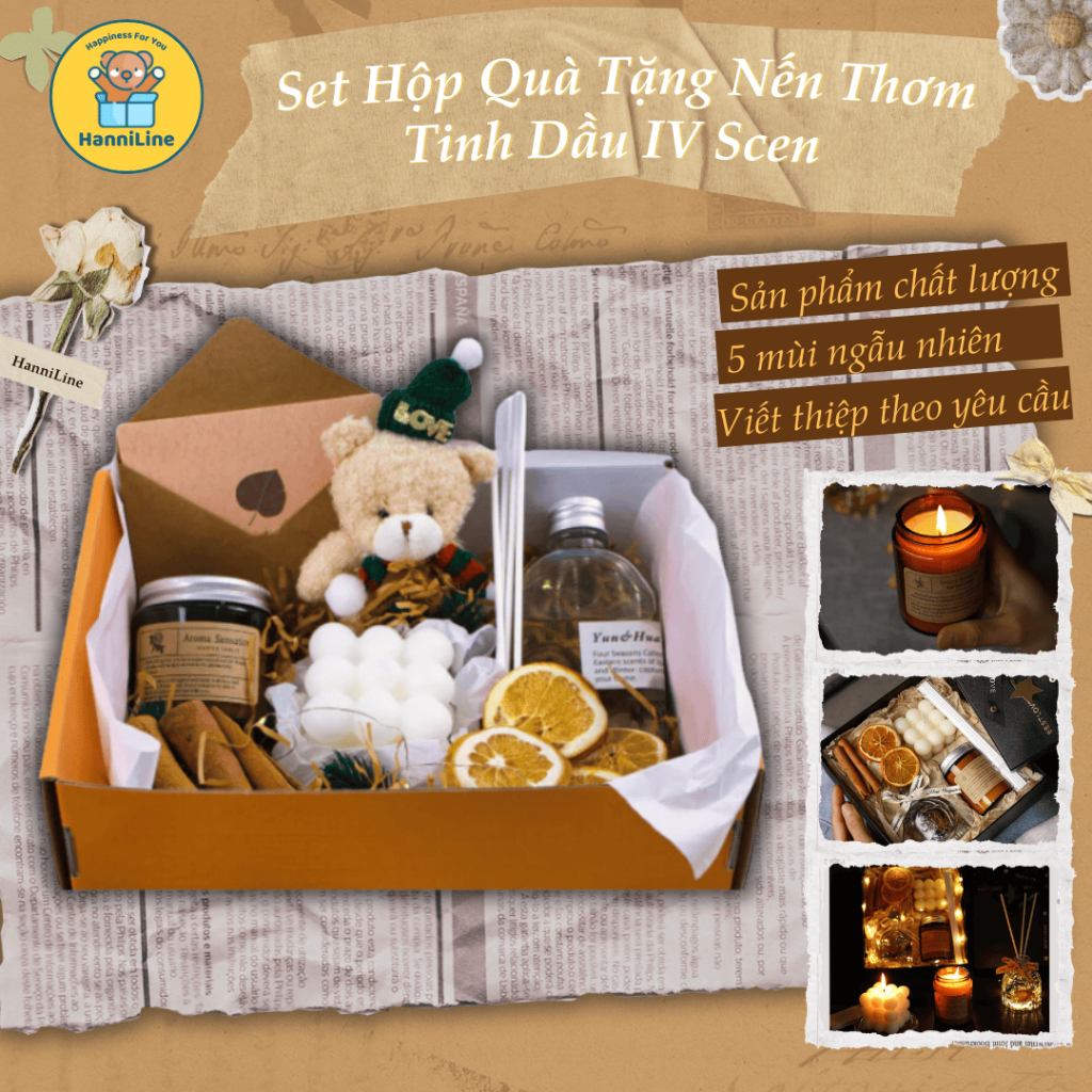 Set Hộp Quà Tặng IV Scen - Set Hộp Quà Tặng Nến Thơm Và Tinh Dầu Thơm ...