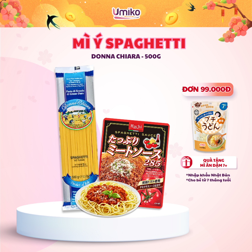 Mì Ý Spaghetti Donna Chiara nội địa nhật bản tiện lợi thơm ngon túi 500g - Umiko | Shopee Việt Nam