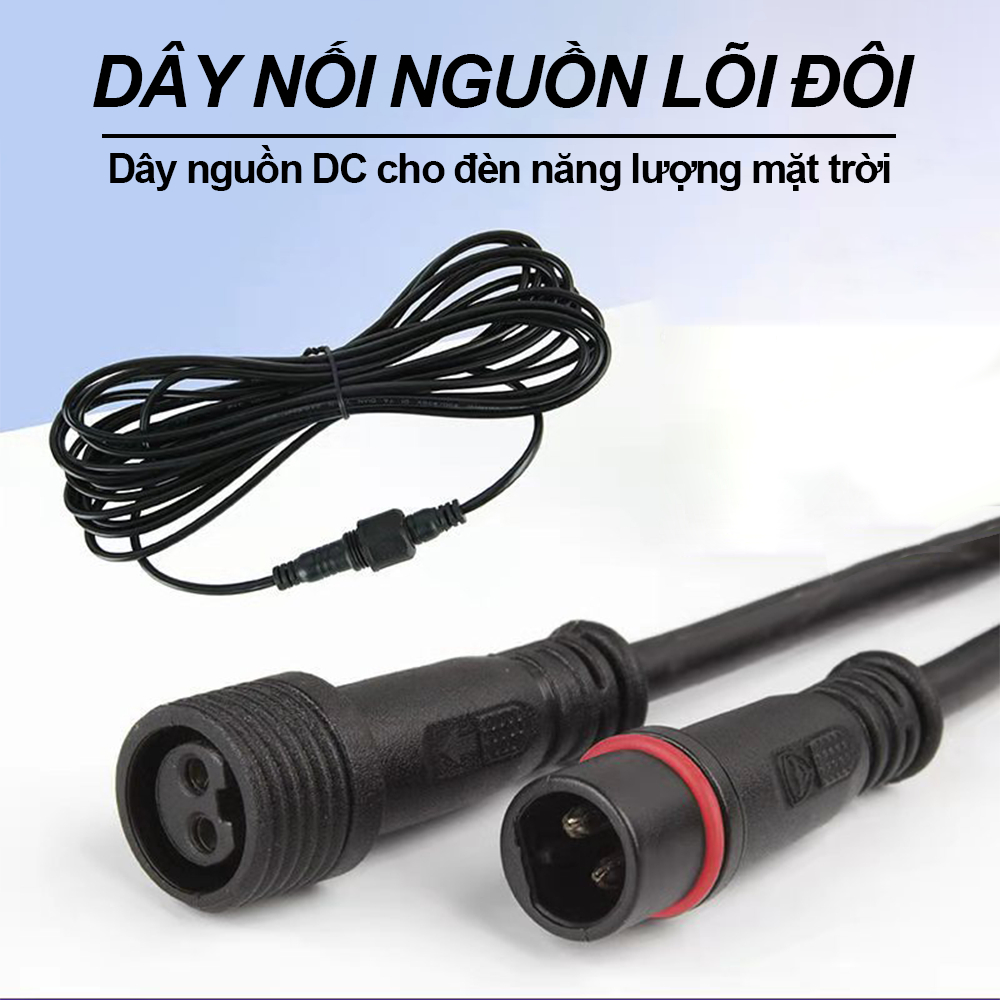 Dây nối nguồn đèn năng lượng mặt trời, chống nước, an toàn- D1148 ...