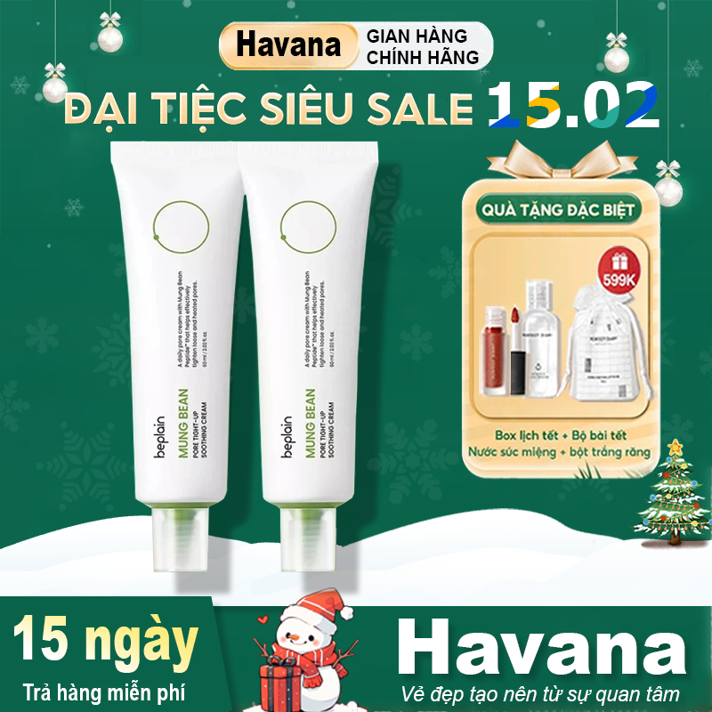Kem dưỡng Beplain đậu xanh Mungbean ngăn ngừa lão hóa Olive Young 60ml ...