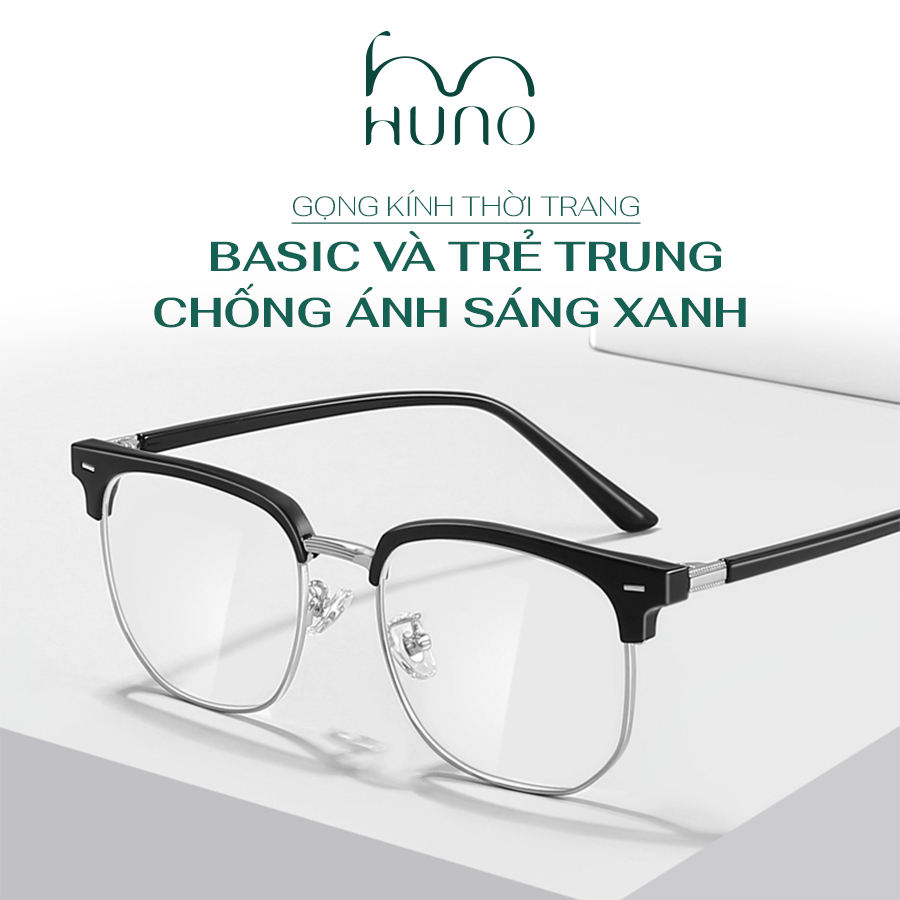 Gọng kinh Nam Nữ HUNO, Kính mắt basic thanh lịch, chống ánh sáng xanh, nhẹ nhàng và bền bỉ - K66 ...