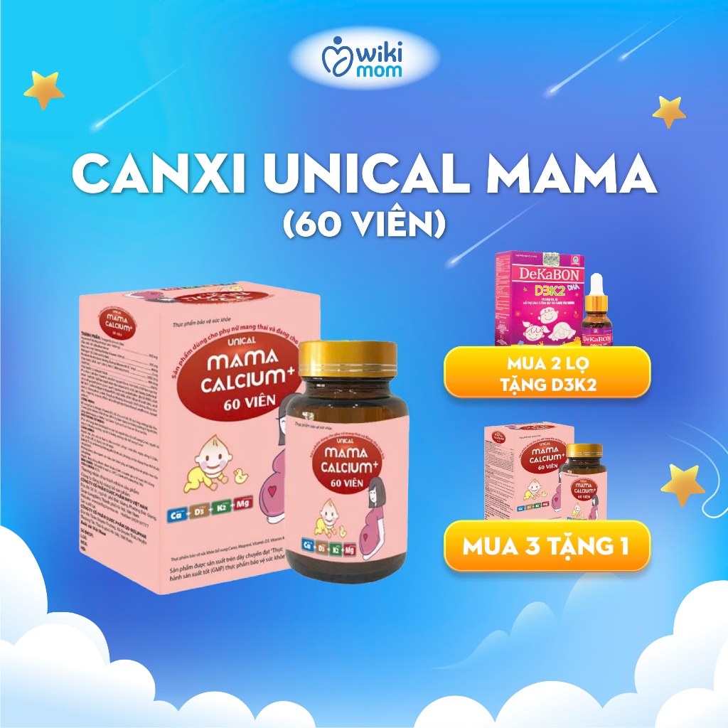 Viên Uống Canxi Hữu Cơ Unical Mama Calcium Hộp 60 Viên, Giúp Mẹ Bầu và ...