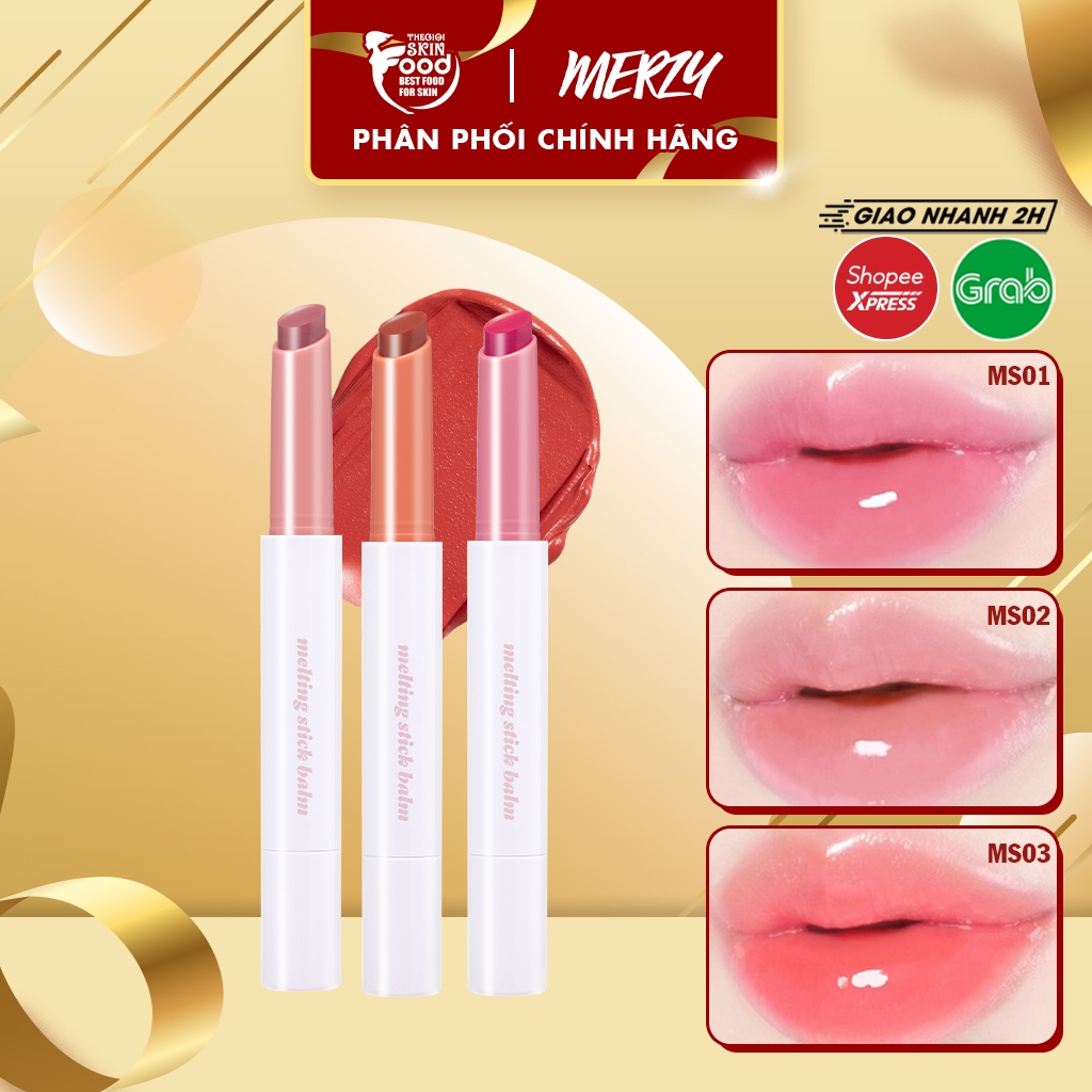 Son Dưỡng Có Màu, Ẩm Mịn, Căng Bóng Môi Merzy More Shine Melting Stick ...