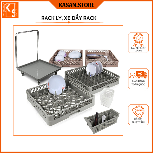 Xe đẩy rack inox, rack đựng ly, bát, đĩa, dao, thìa tiện dụng cho nhà ...