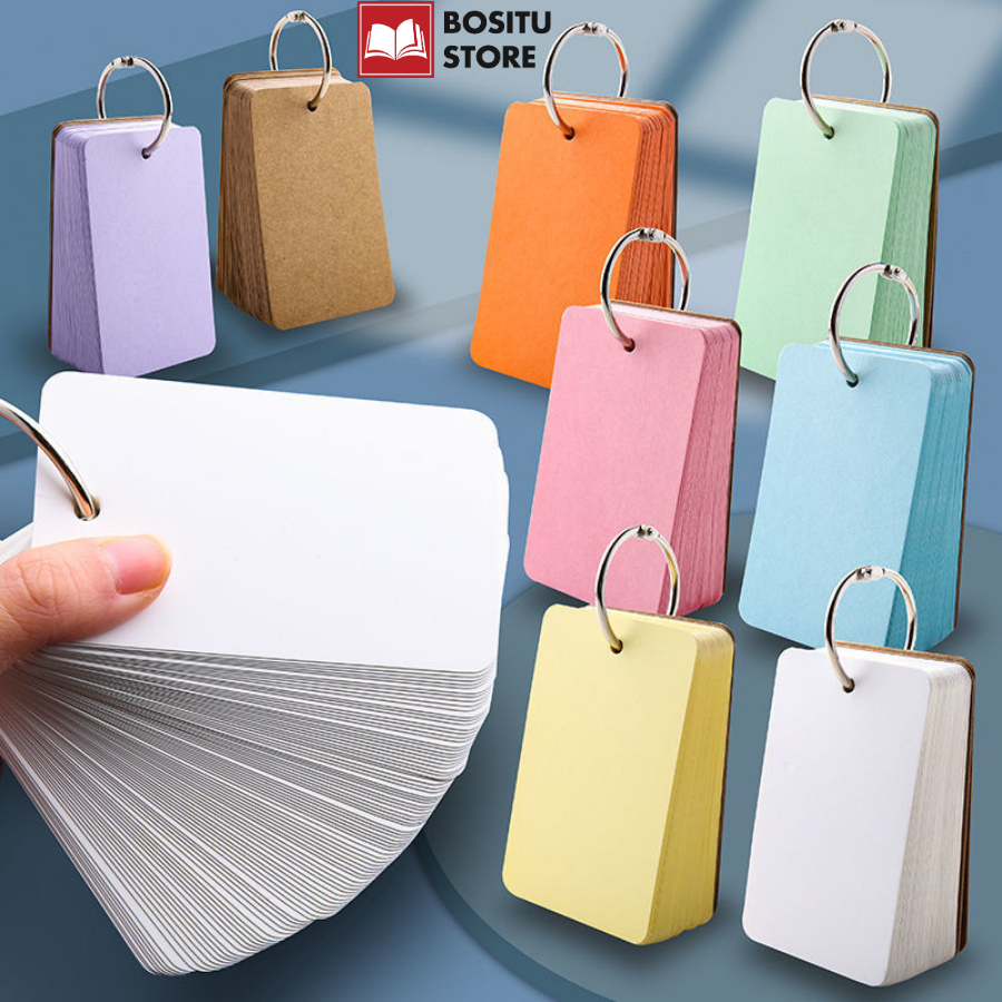 Bộ Thẻ Flashcard Học Từ Vựng 100 Tờ Kèm Khoen, Sổ Tay Mini Ghi Chú Đa ...
