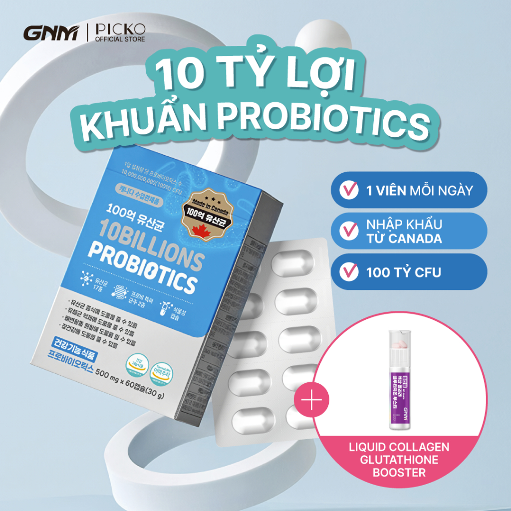 Men hỗ trợ tiêu hóa 10 tỷ lợi khuẩn GNM 10 Billion Probiotics hộp 60 viên | Shopee Việt Nam