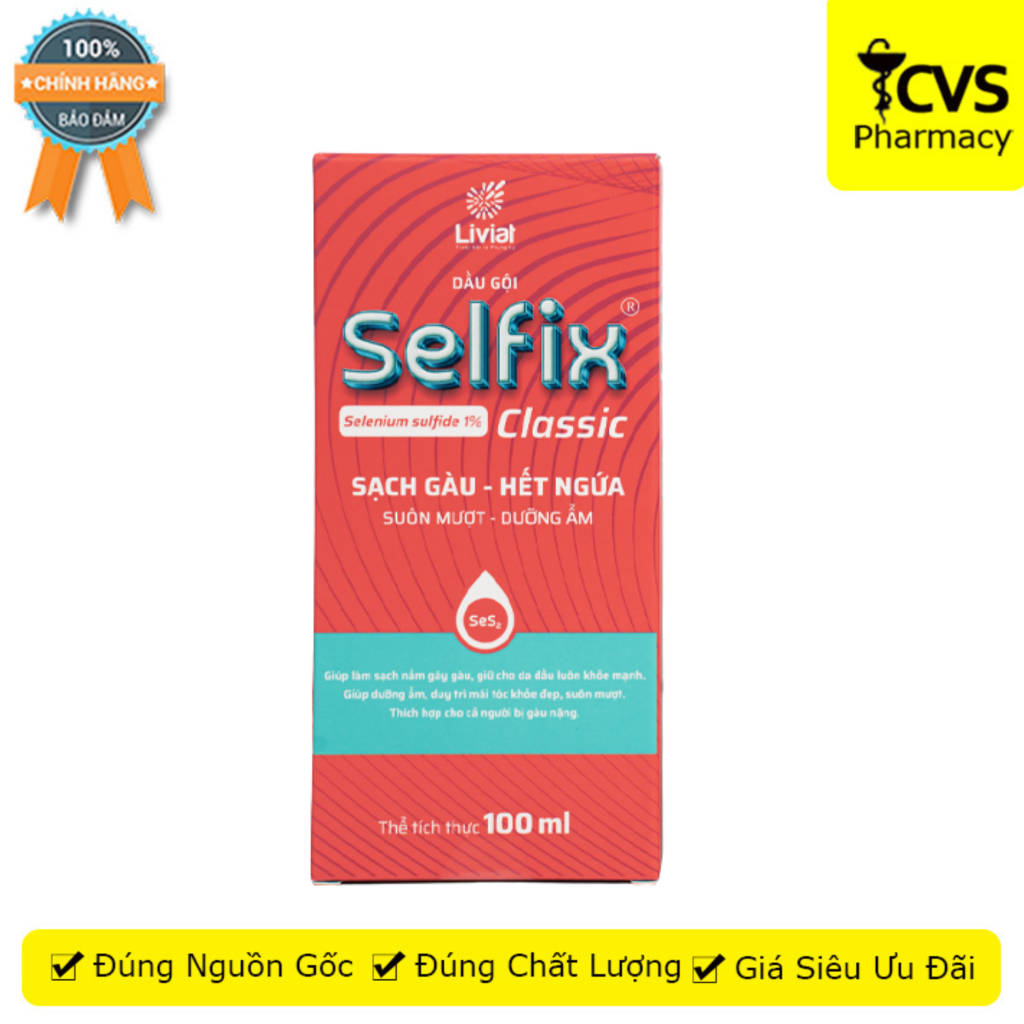 Dầu Gội Selfix Selenium Sulfide 1% Classic - Giúp giữ cho da đầu khỏe ...