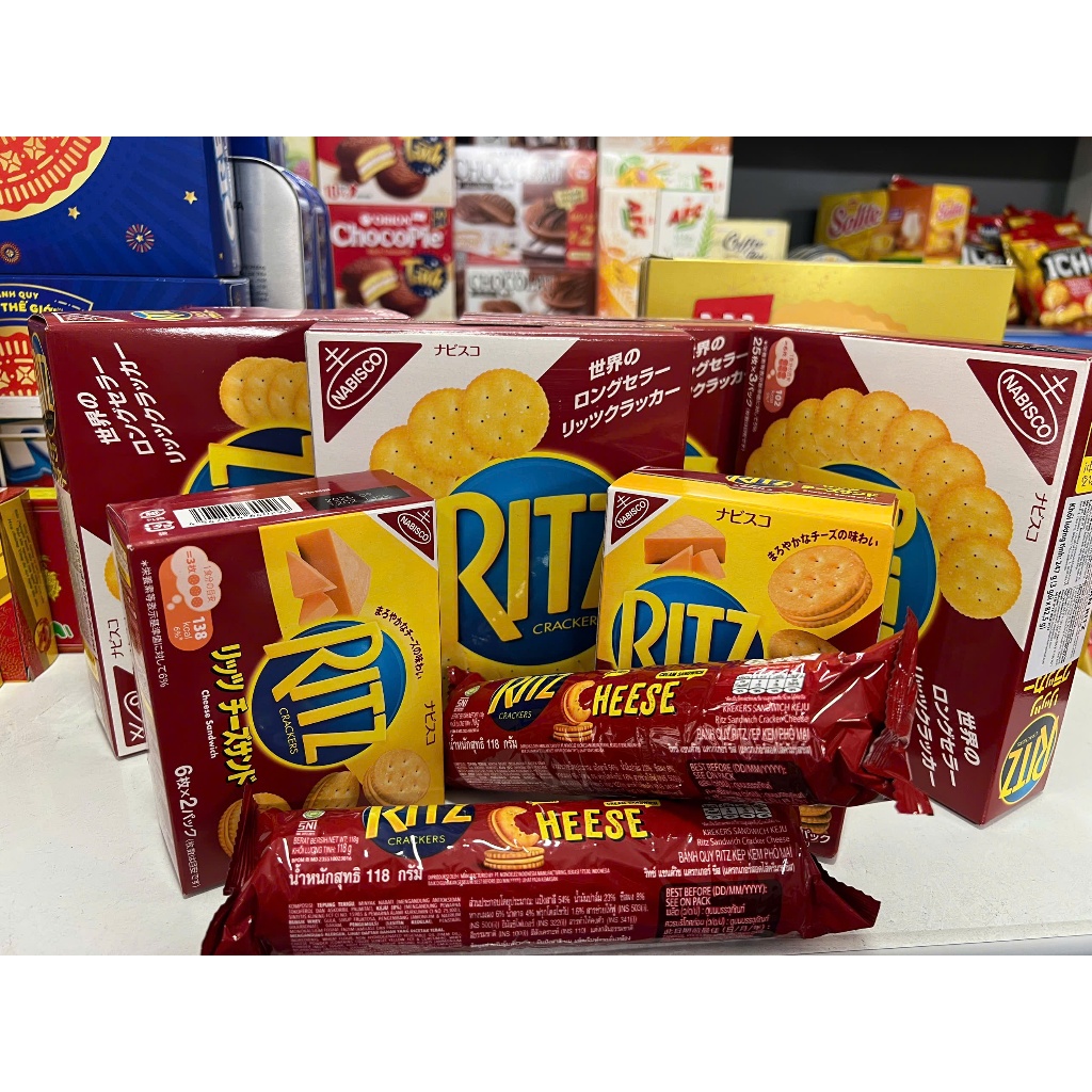 (HỎA TỐC) Bánh Quy Ritz Mặn/ Kẹp Phô Mai 118g Thanh tròn, Hộp 106g, Hộp ...