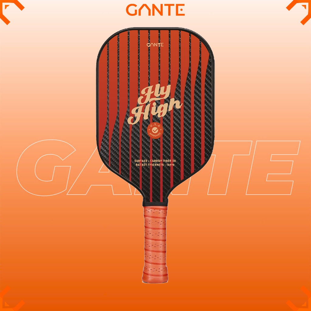 Vợt Pickleball Fly Hight GANTE - Mạnh mẽ sang trọng, bề mặt Carbon 3K ...