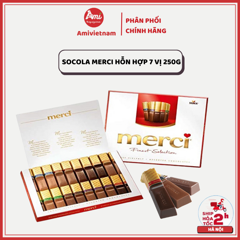 Socola Merci Finest Selection Nhiều Vị 250g - Sô cô la Hỗn Hợp 7 vị Merci Hộp 250g | Shopee Việt Nam