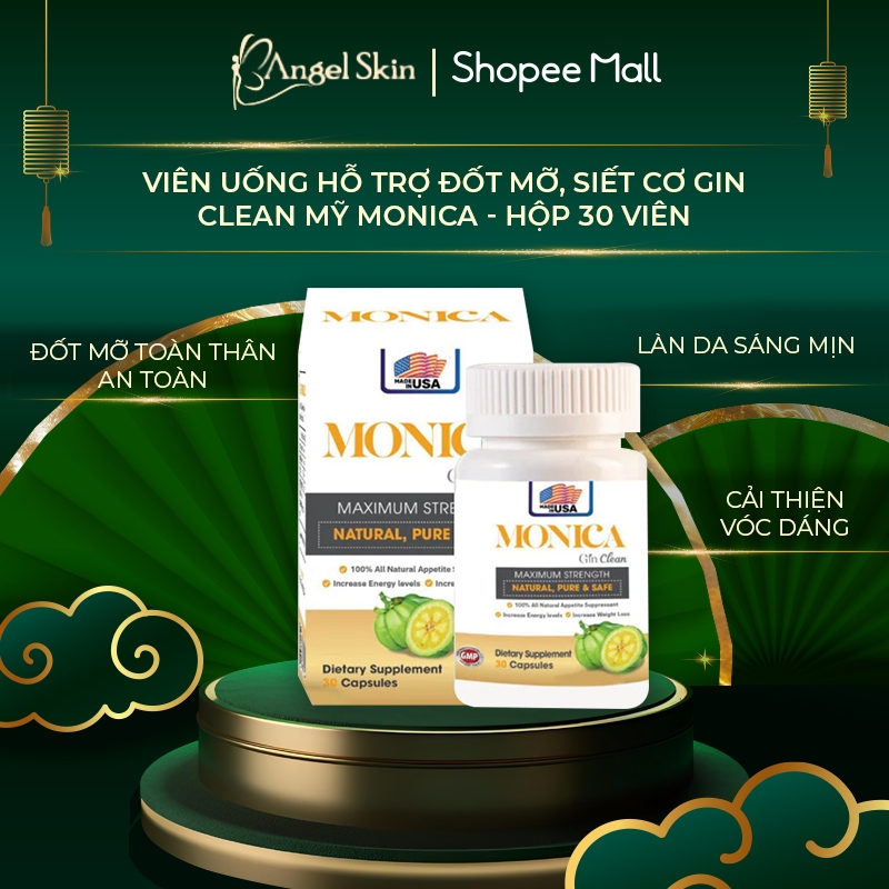 Viên Uống Hỗ Trợ Đốt Mỡ, Siết Cơ Gin Clean Mỹ Monica - Hộp 30 Viên | Shopee Việt Nam