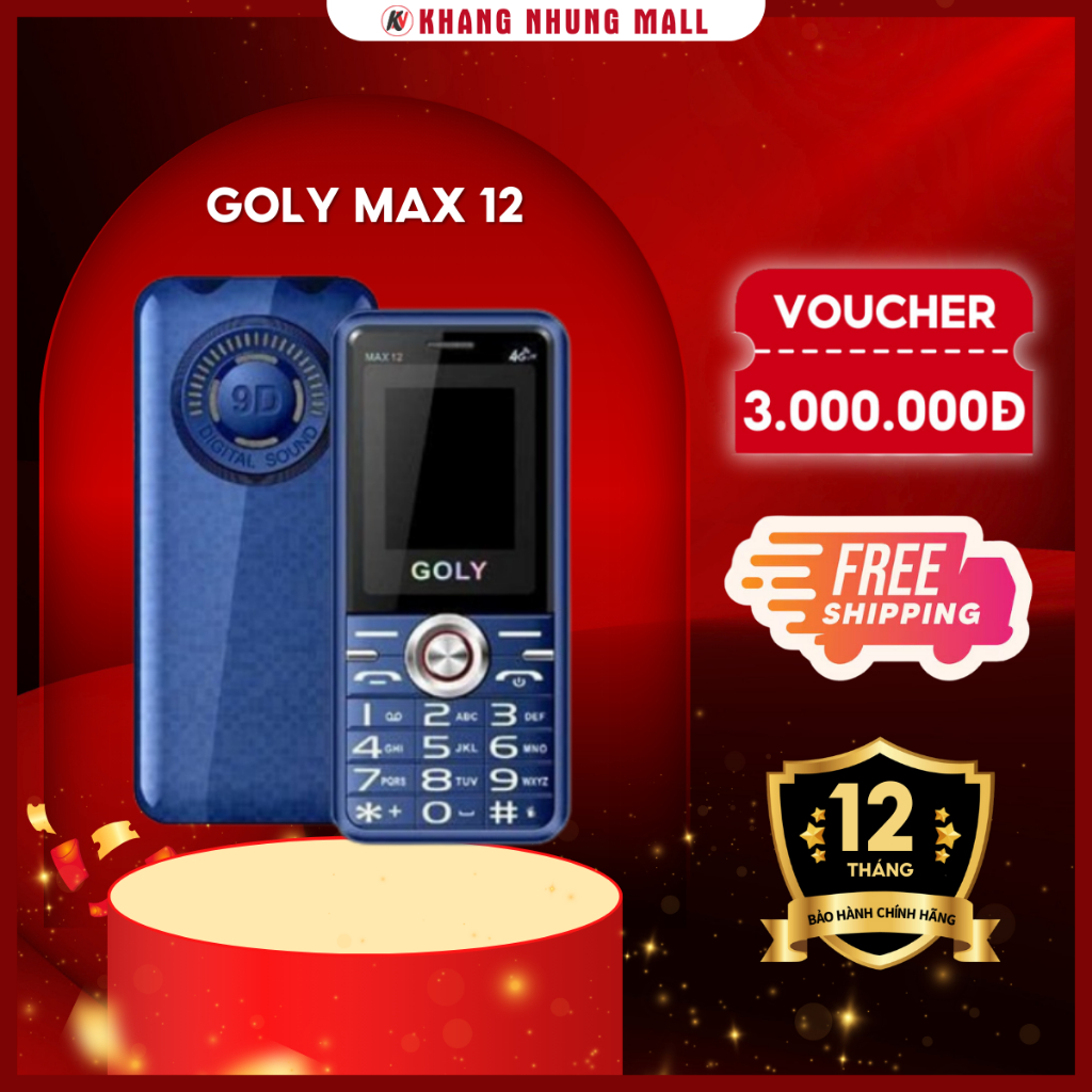 Điện thoại Goly MAX 12 4G LTE ,Đèn pin siêu sáng ,Màn hình lớn - Hàng ...