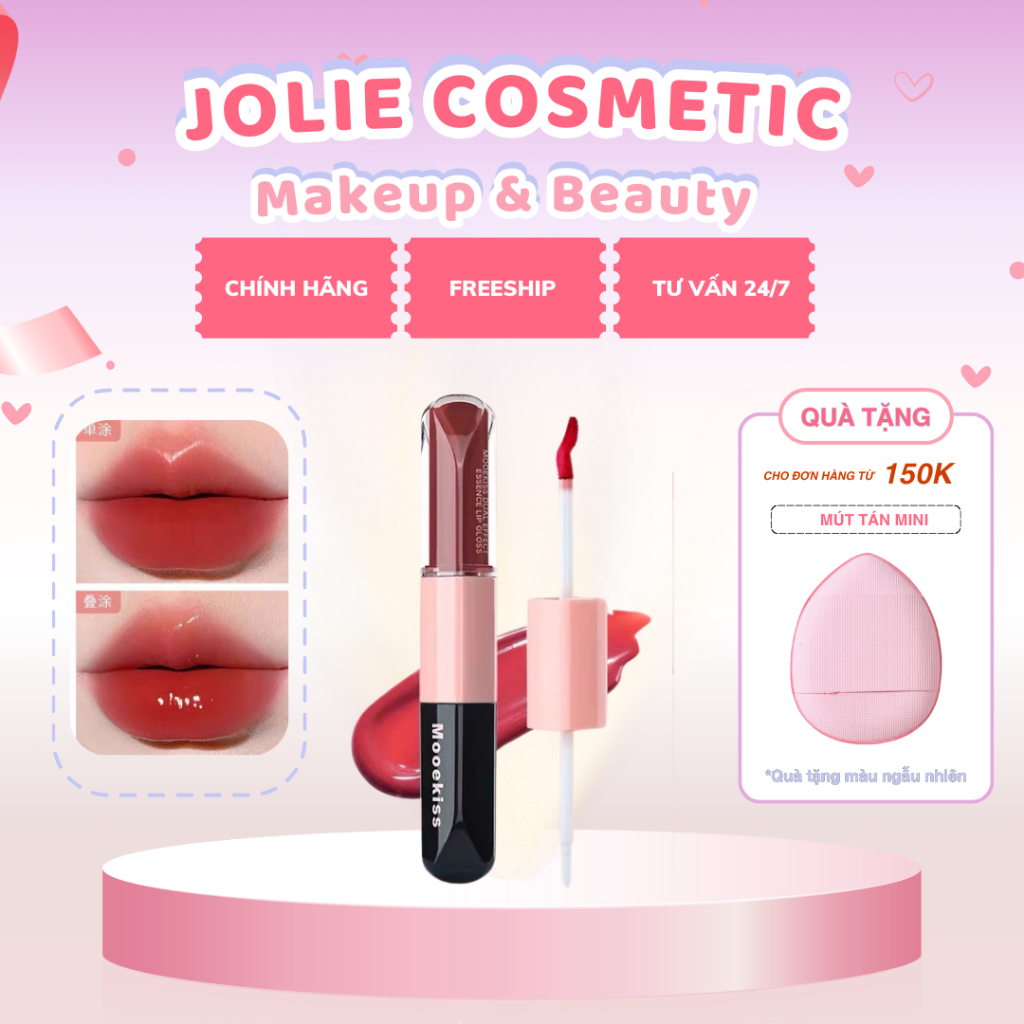 MOOEKISS Son Mooekiss Dual Effect Essence Lip Gloss Hiệu Ứng Tráng ...