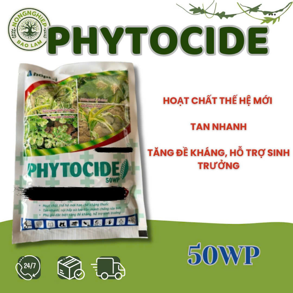 Phytocide 50wp - 150g ( Phòng ngừa sương mai, nấm sầu riêng, vàng lá ...