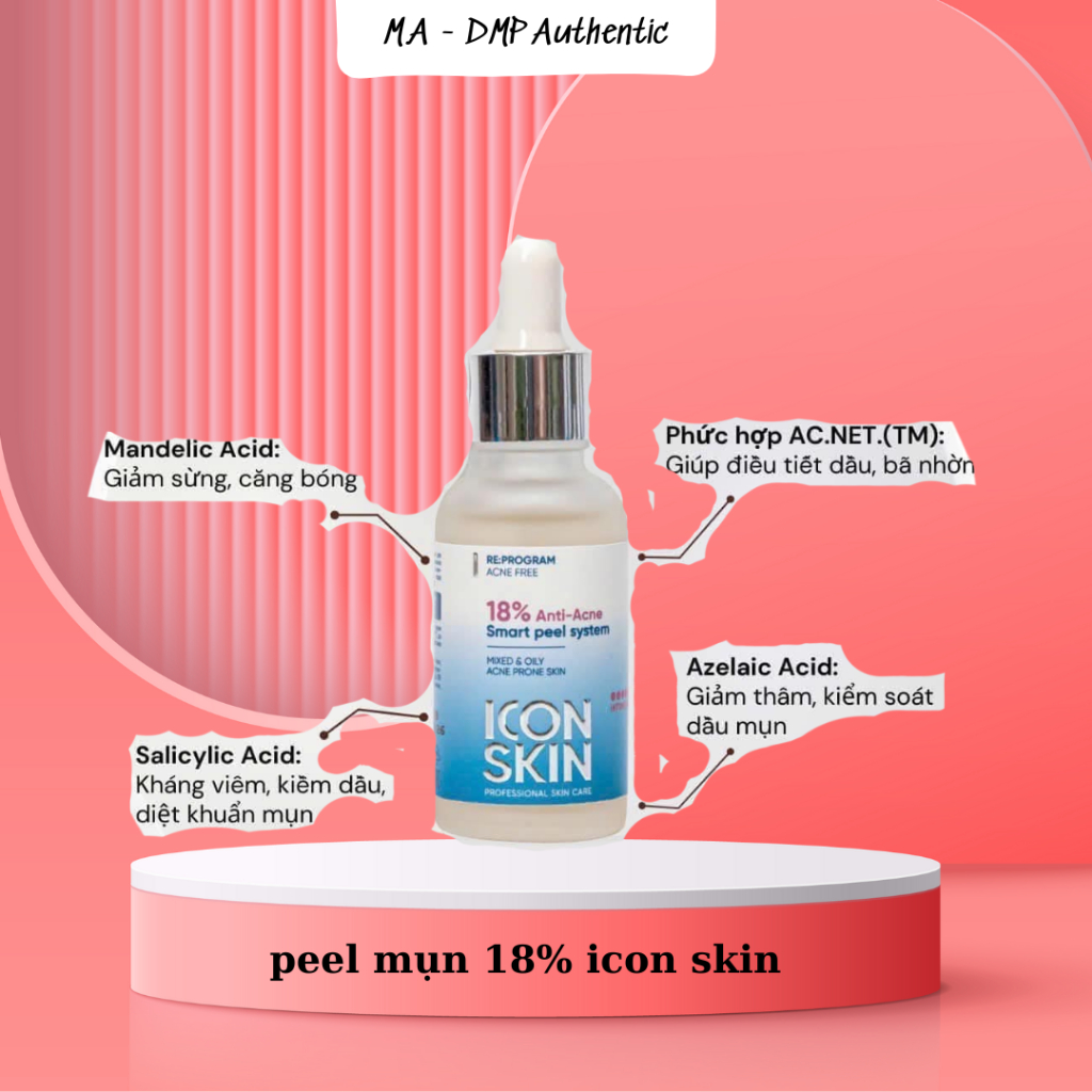 [Công ty] ICON SKIN Peel da 11% - 18% Anti-acne Smart Peel không bong ...