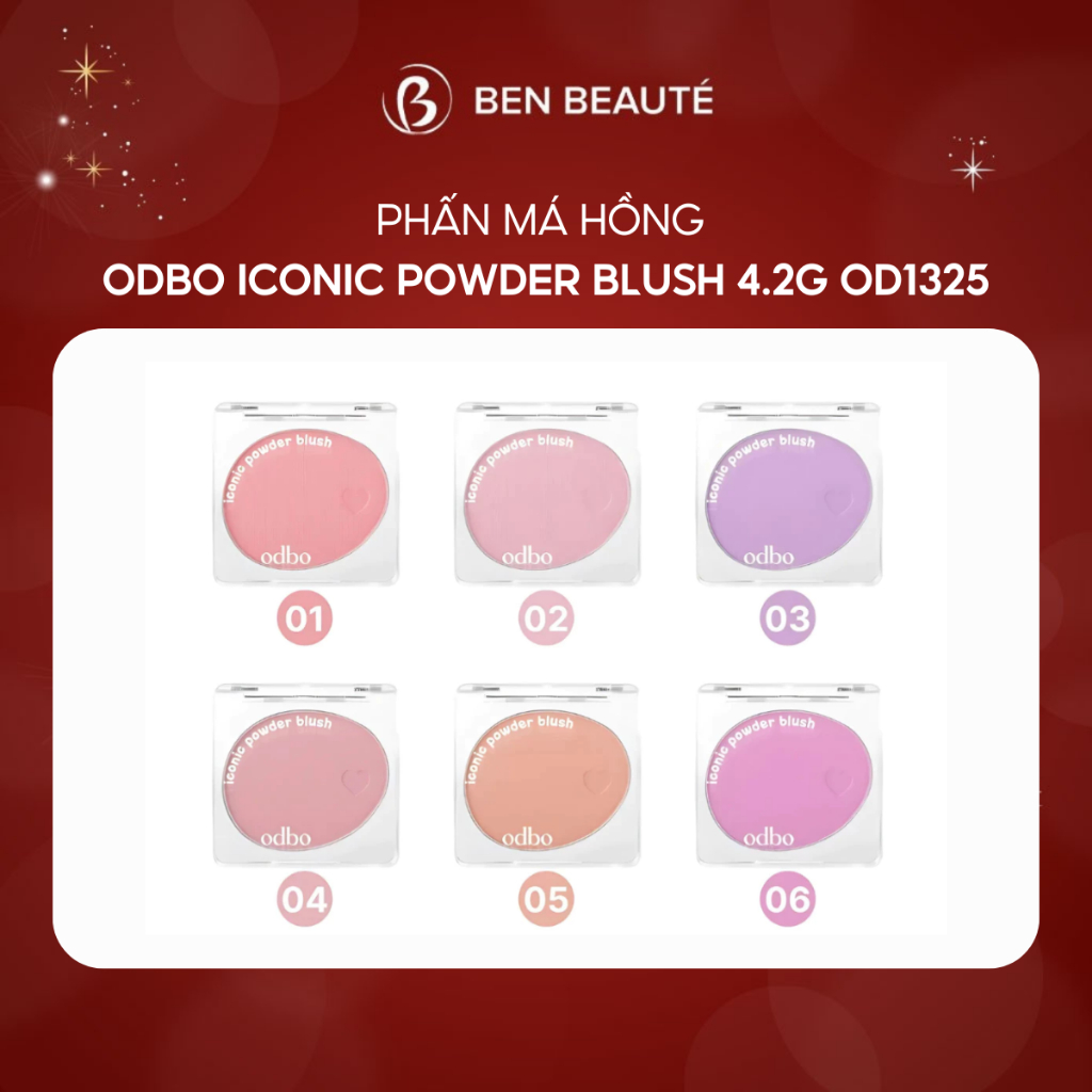 Phấn má hồng Odbo ICONIC POWDER BLUSH 4.2g OD1325 | Shopee Việt Nam