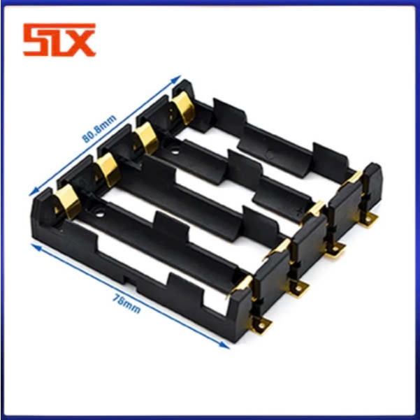 Khay pin 4 18650 mạ đồng sử dụng làm khay cân áp và cân bằng cell 18650 ...