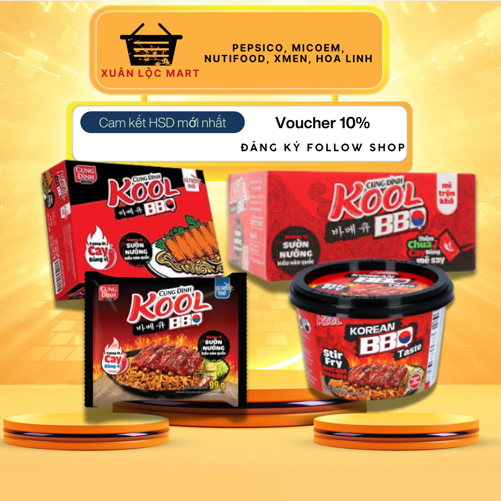 Thùng Mì Trộn Khô Cung Đình BBQ 105g x 30 Gói | Shopee Việt Nam