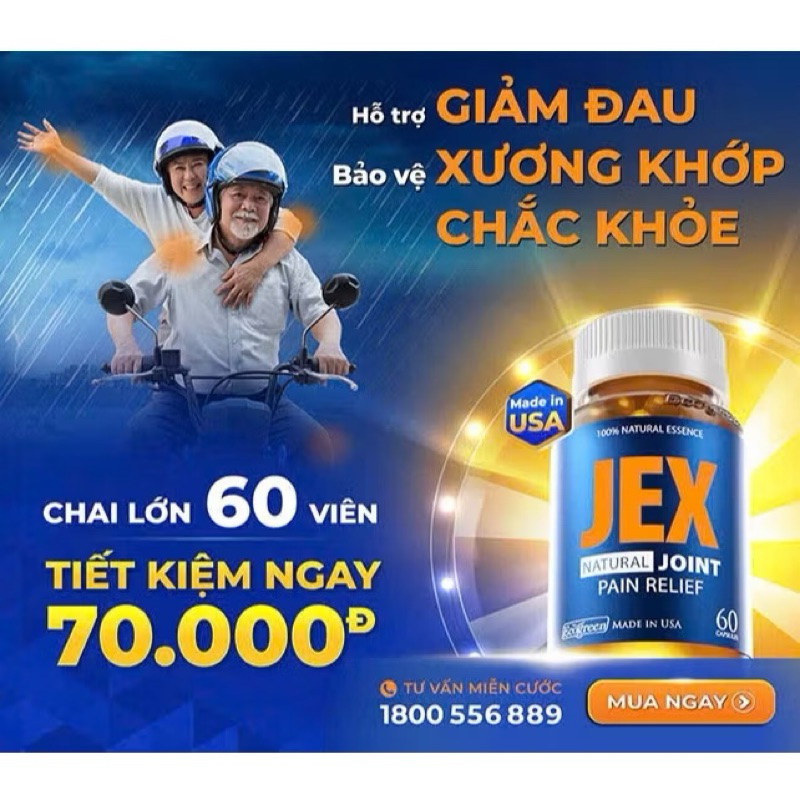 [Chính hãng]Combo 2 hộp JEX 60 Viên giảm đau, bảo vệ xương khớp tặng 1 ...